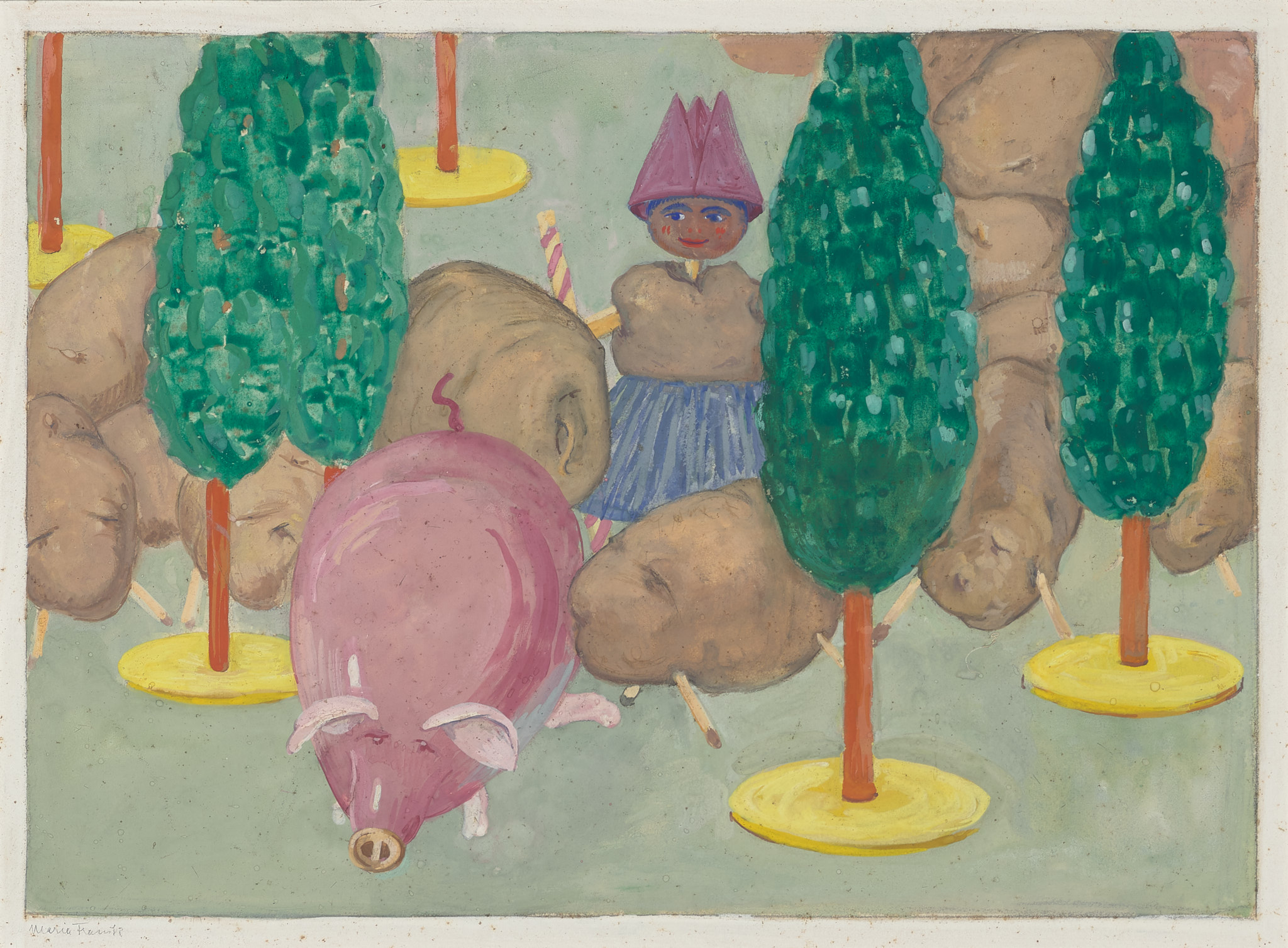 Lenbachhaus - Sammlung Online - Maria Franck-Marc, Schwein ...